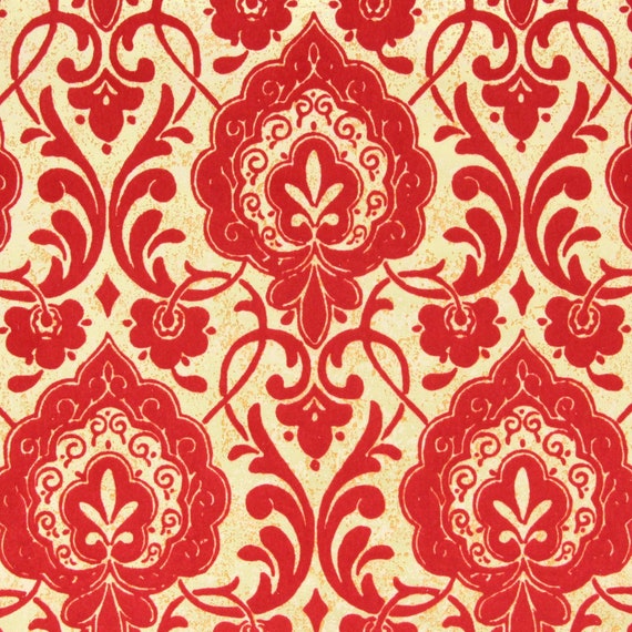 Red Vintage Pattern Wallpaper