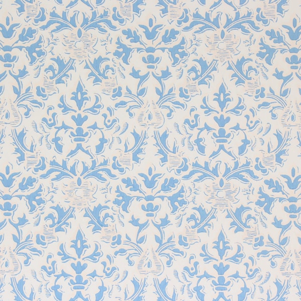 White and Blue Damask Wallpaper - Etsy