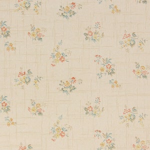 1920s Vintage Antique Wallpaper - Small Flower Bouquets on White, Sold ...