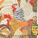 1970s Vintage Wallpaper - Roosters Hens Leghorn Plymouth Rock, Sold by ...