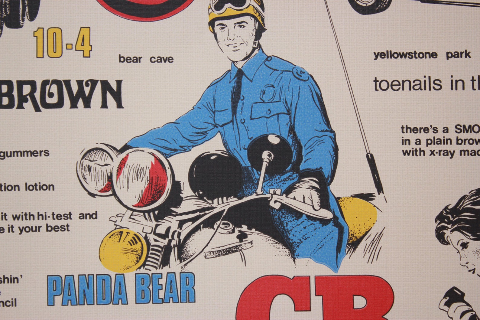 1970s Retro Vintage Wallpaper Vinyl CB Radio Smokey and the - Etsy