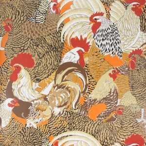1970s Vintage Wallpaper - Roosters Hens Leghorn Plymouth Rock, Sold by ...
