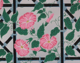 Pink Trellis Wallpaper - Etsy