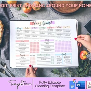 EDITABLE Cleaning Planner, Cleaning Checklist, Cleaning Schedule ...