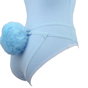 Blue Bunny Bodysuit With Detachable Harness Fluffy Tail - Etsy