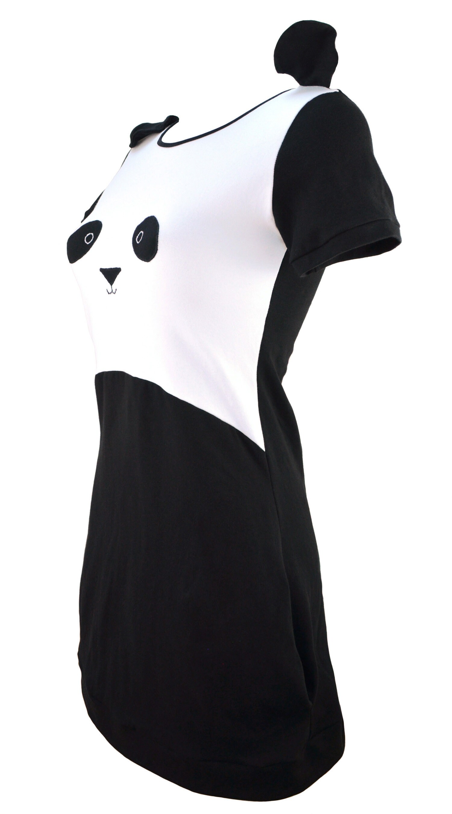 Panda Mini Dress with Ears and Pockets | Etsy