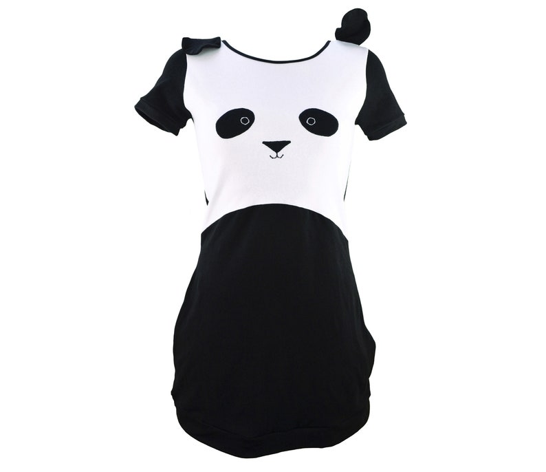 Panda Mini Dress With Ears and Pockets - Etsy