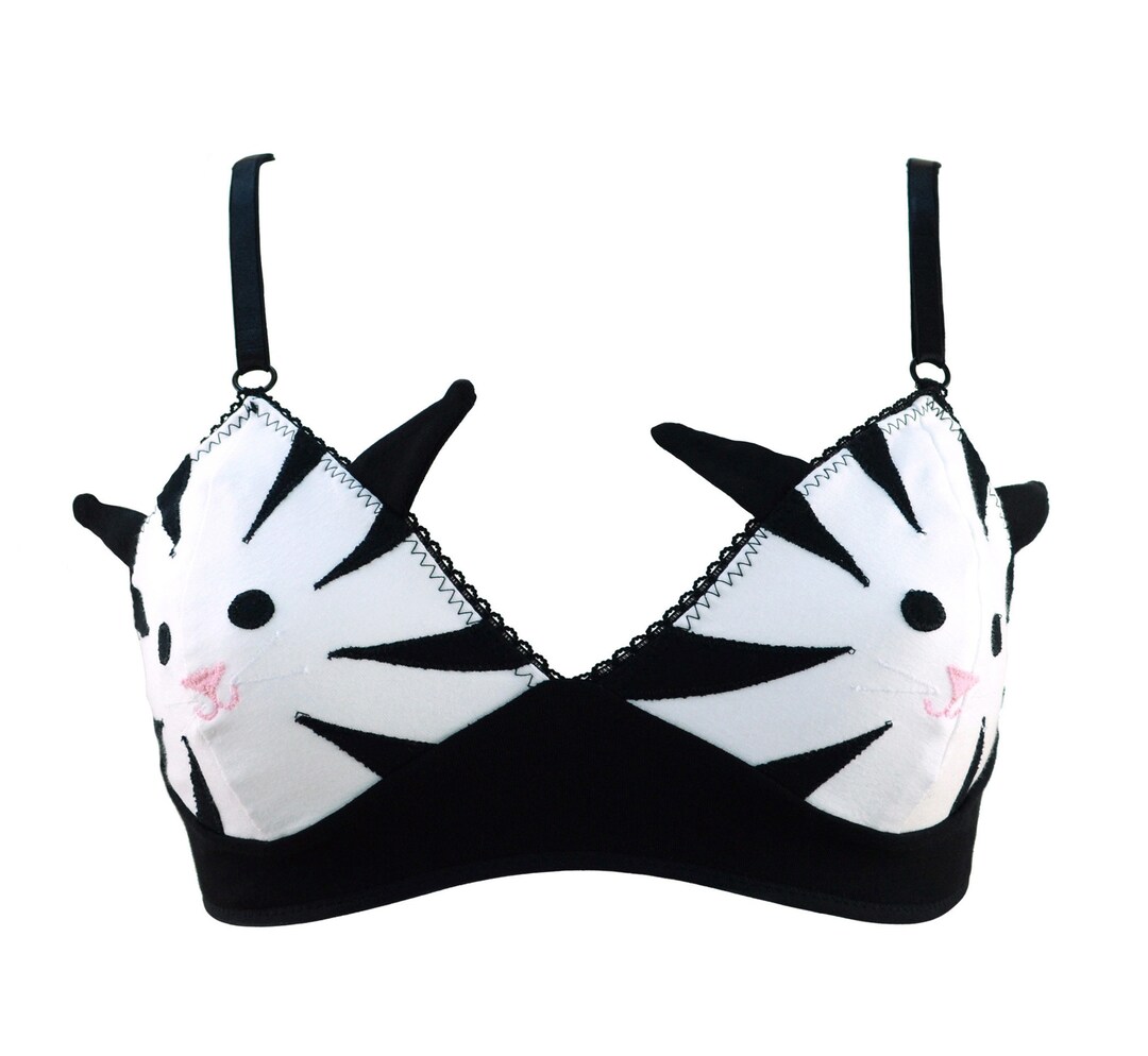 Kitty Cat Face Bra With Ears Lingerie - Etsy