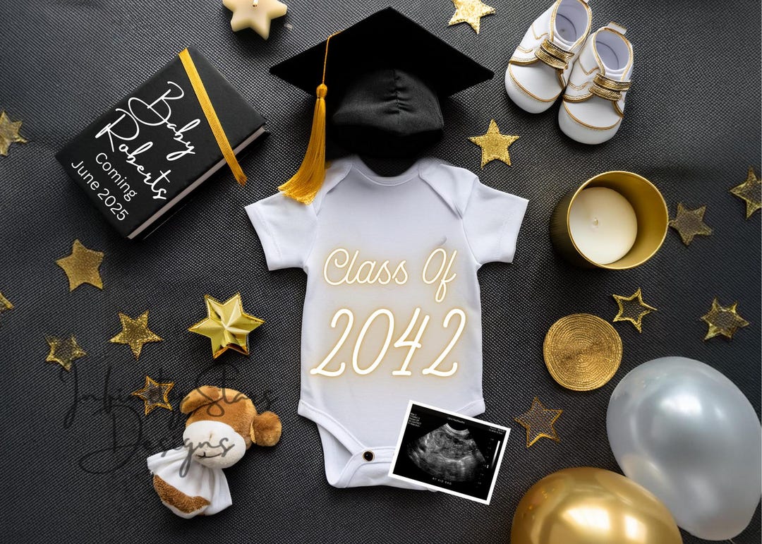Graduation Baby Announcement: Class of 2042 Pregnancy Reveal (digital ...