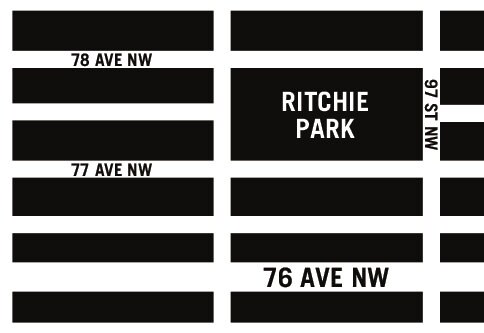 Ritchie (with Street Names) - Edmonton Neighbourhood Map Art Print ...