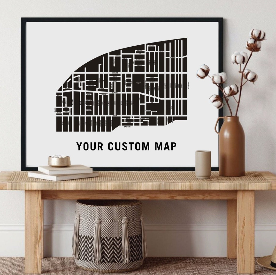 Any City Map Custom Map Print Personalized Map Custom City - Etsy