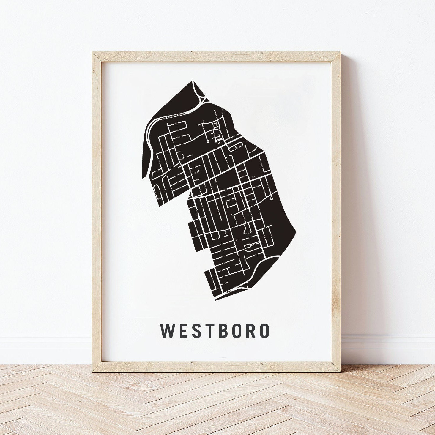 Westboro Map | Modern Neighbourhood Art Print | Ottawa Housewarming ...
