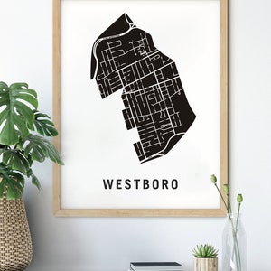 Westboro Map | Modern Neighbourhood Art Print | Ottawa Housewarming ...