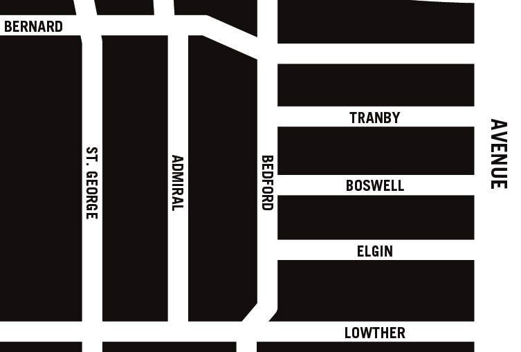 The Annex Map Modern Neighbourhood Art Print Black White Poster Toronto ...