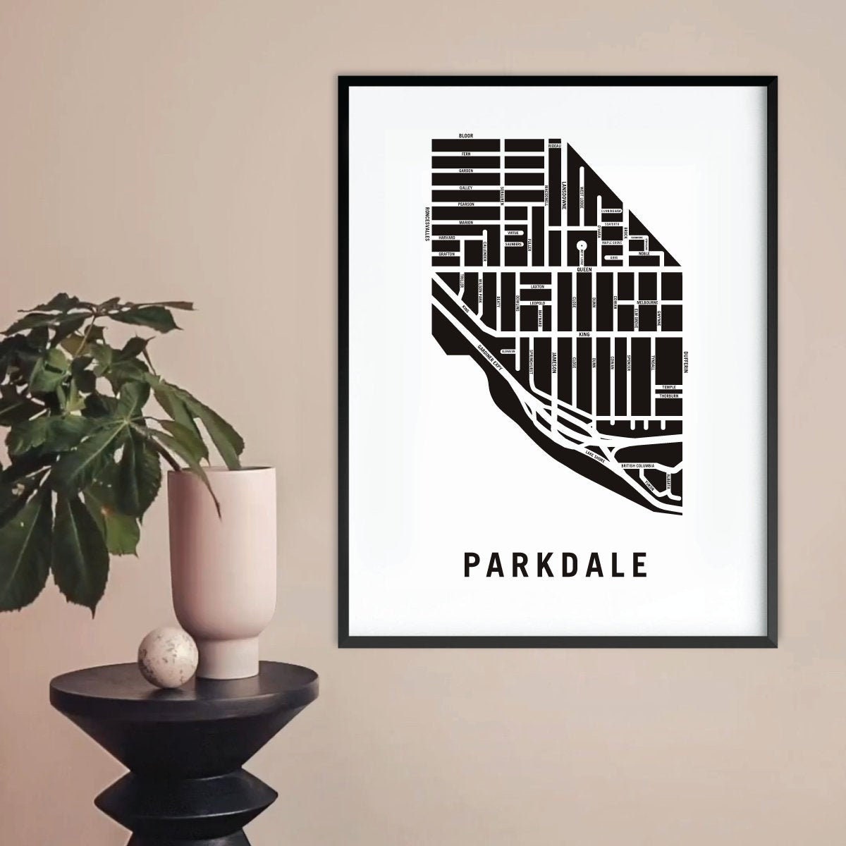 Parkdale Map | Modern Neighbourhood Art Print | Toronto Housewarming ...