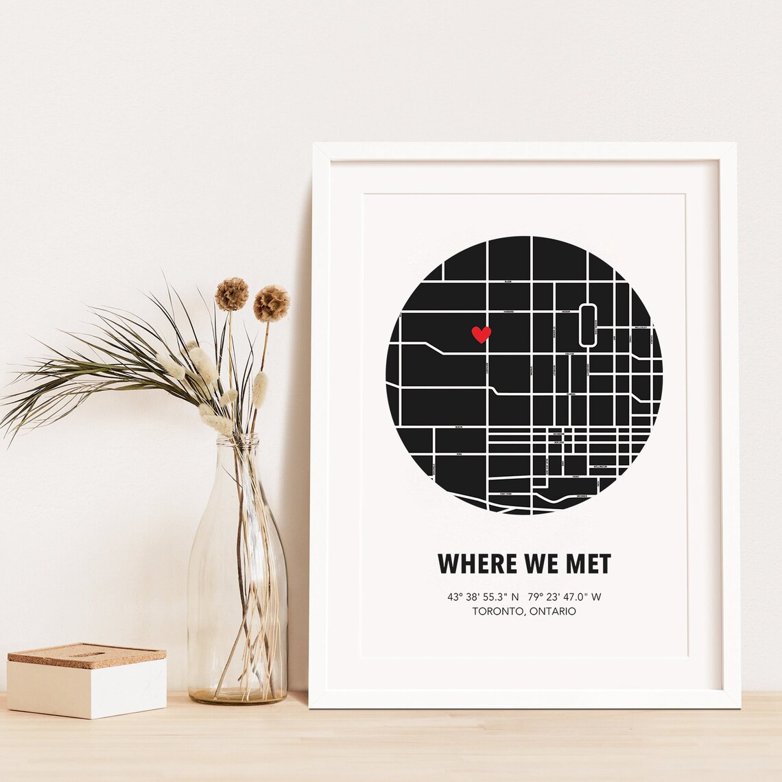 Where We Met Map / Where It All Began /couple Map / Gift for Her/gift ...