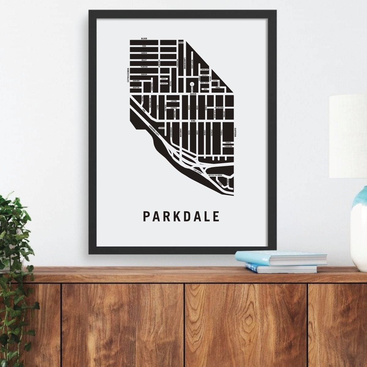 Parkdale Map | Modern Neighbourhood Art Print | Toronto Housewarming ...