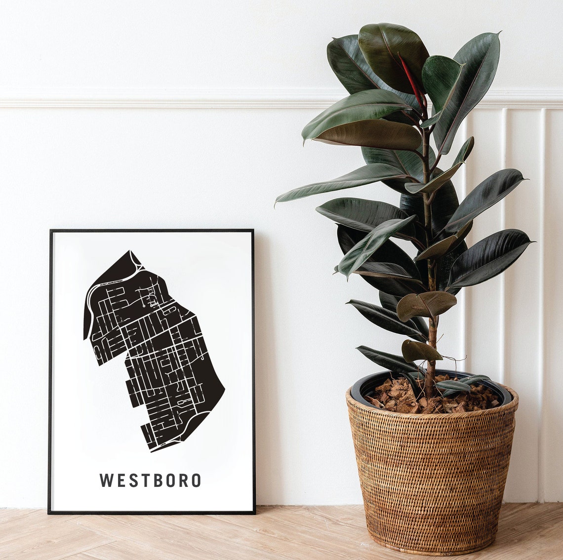 Westboro Map Modern Neighbourhood Art Print Ottawa Housewarming Gift ...