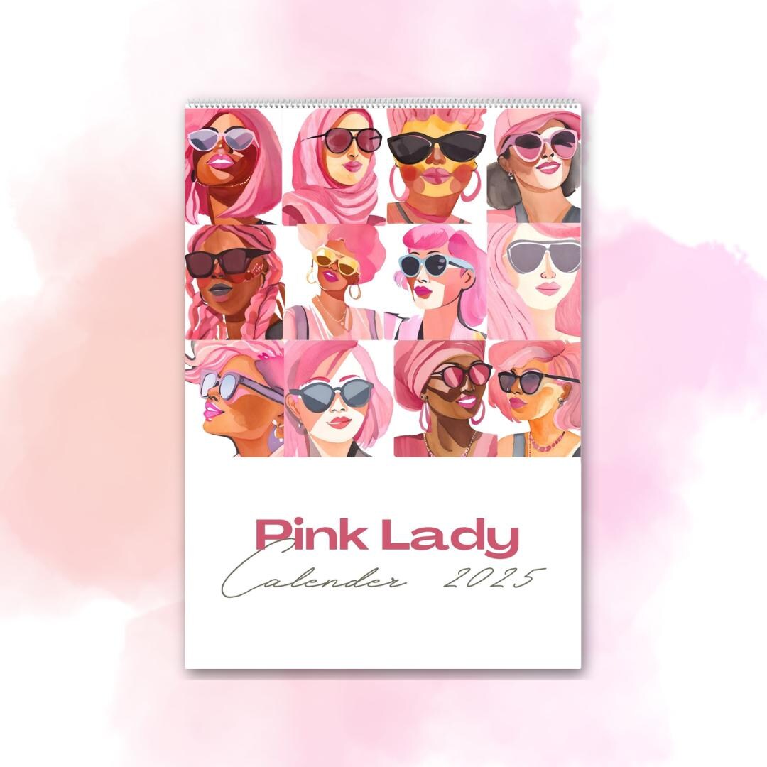 Wall Calender 2025 Pink Lady Female Power Divers Gift - Etsy