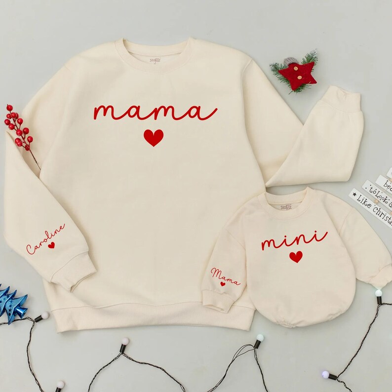 Mama and Mini Matching Valentine Outfit, Personalized Mommy and Me ...