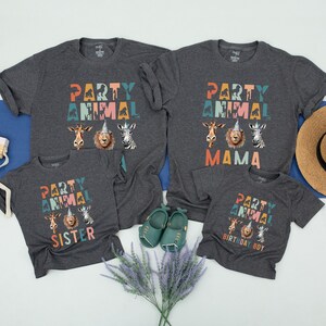 Party Animal Shirt, Zoo Birthday Party Shirts, Matching Family Birthday ...