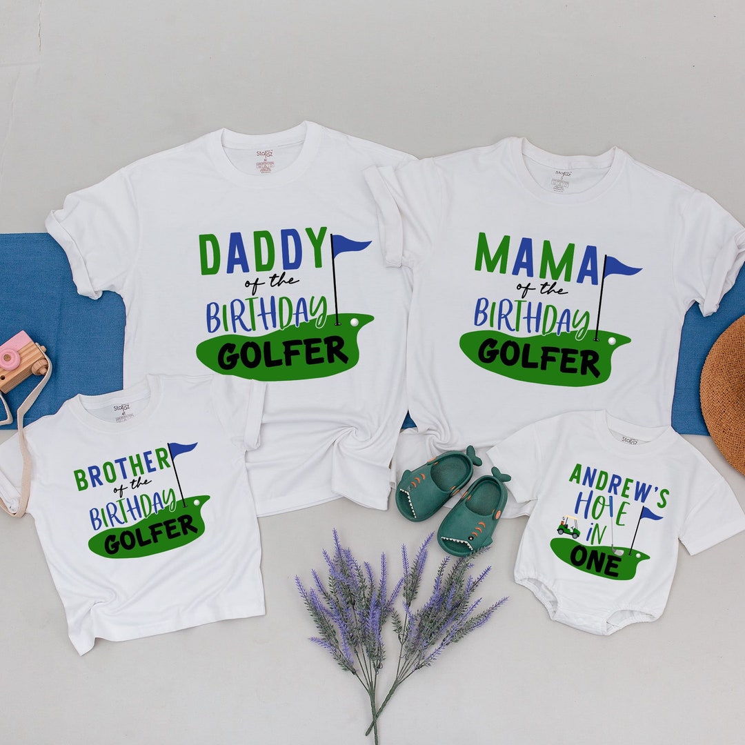 Hole in One Birthday Shirt, 1st Birthday Outfit, Golf Mom Dad Shirt ...