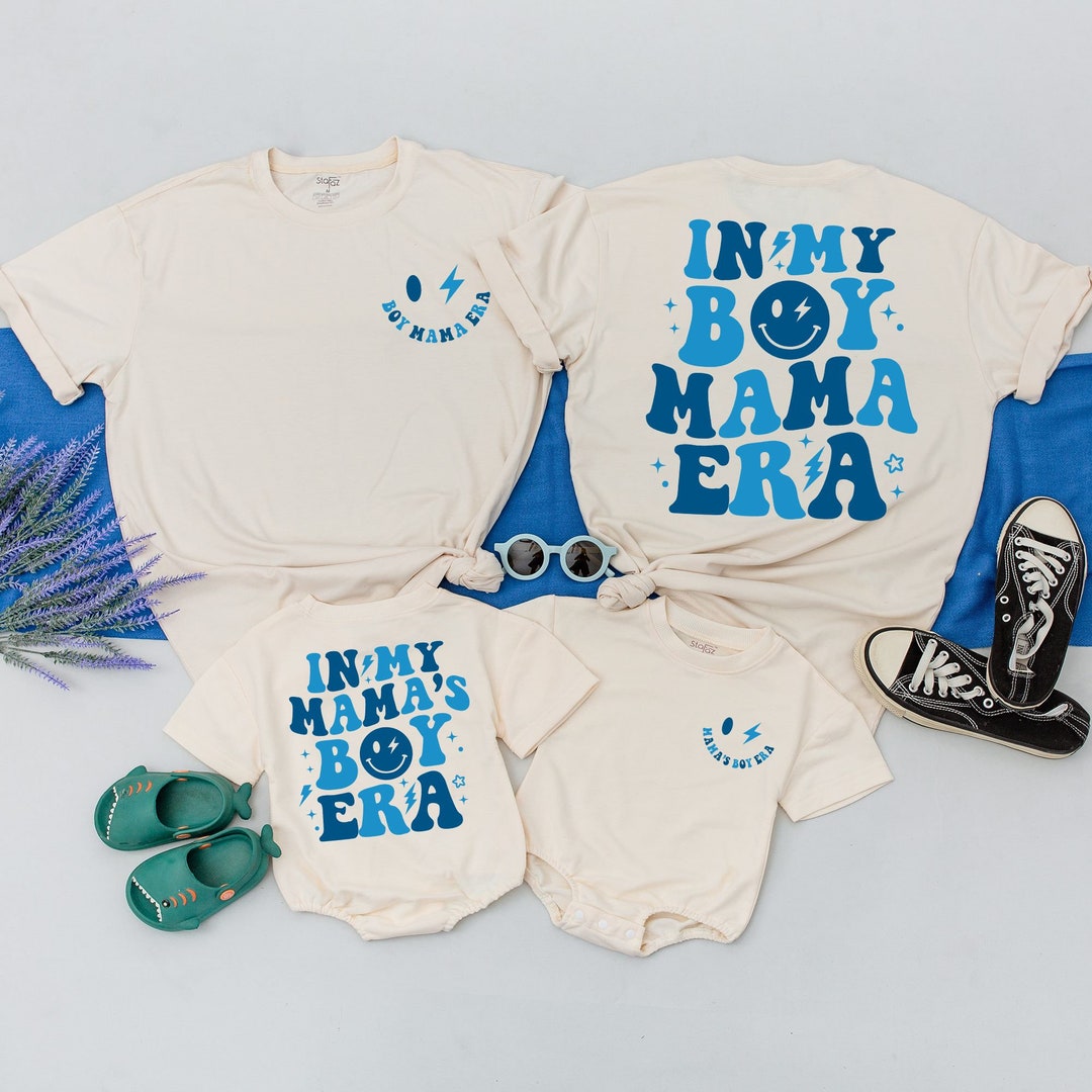 In My Mamas Boy Era Matching Outfit, Custom Family, New Mom Shirts ...