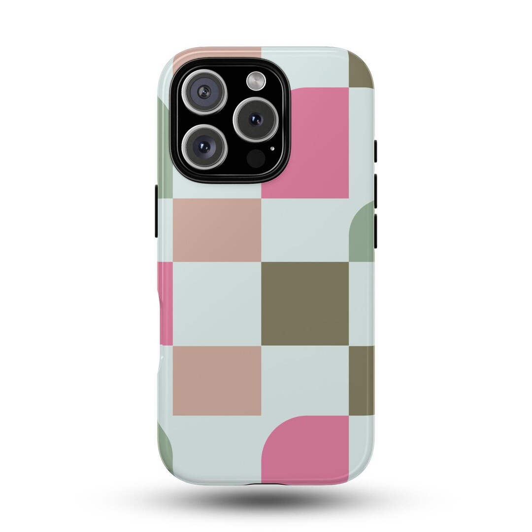 Funky Pastel Checkerboard Tough Phone Case for iPhone 16 Case, iPhone ...