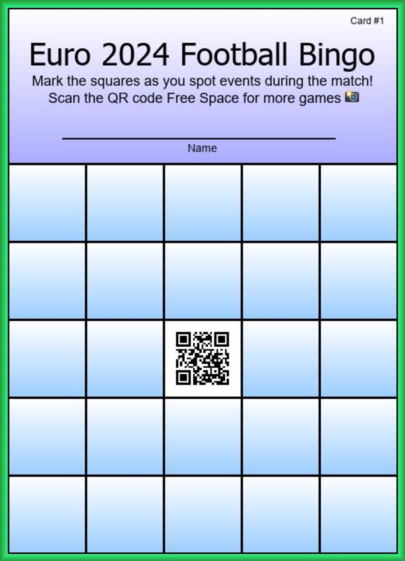 Euro 2024 Soccer Football Bingo Cards Bingo Watch Party More Fun ...