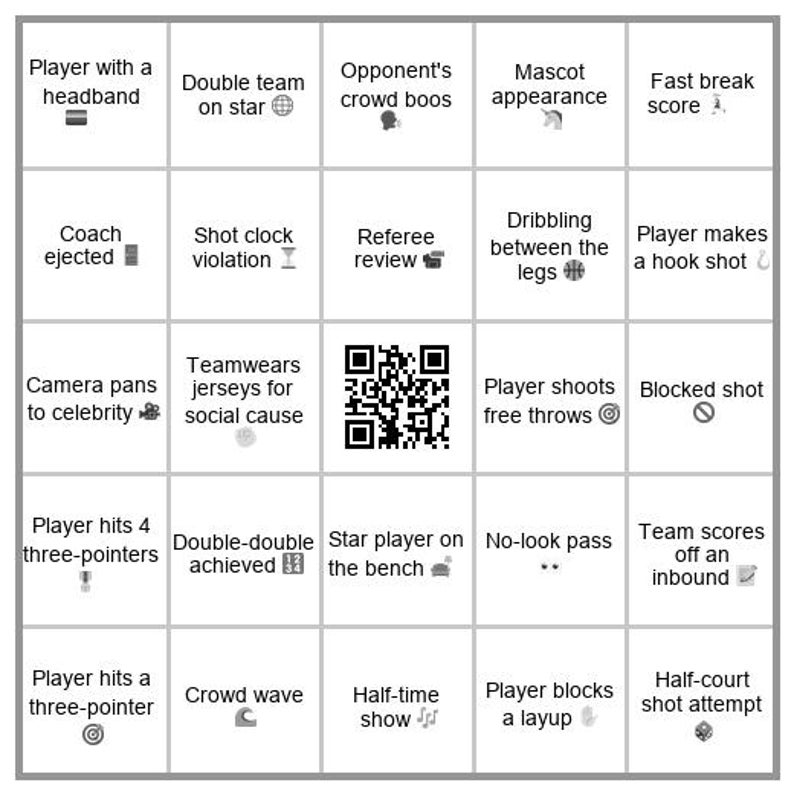 WNBA Bingo Watch Party Bingo Women's Basketball Downloadable Pdf ...