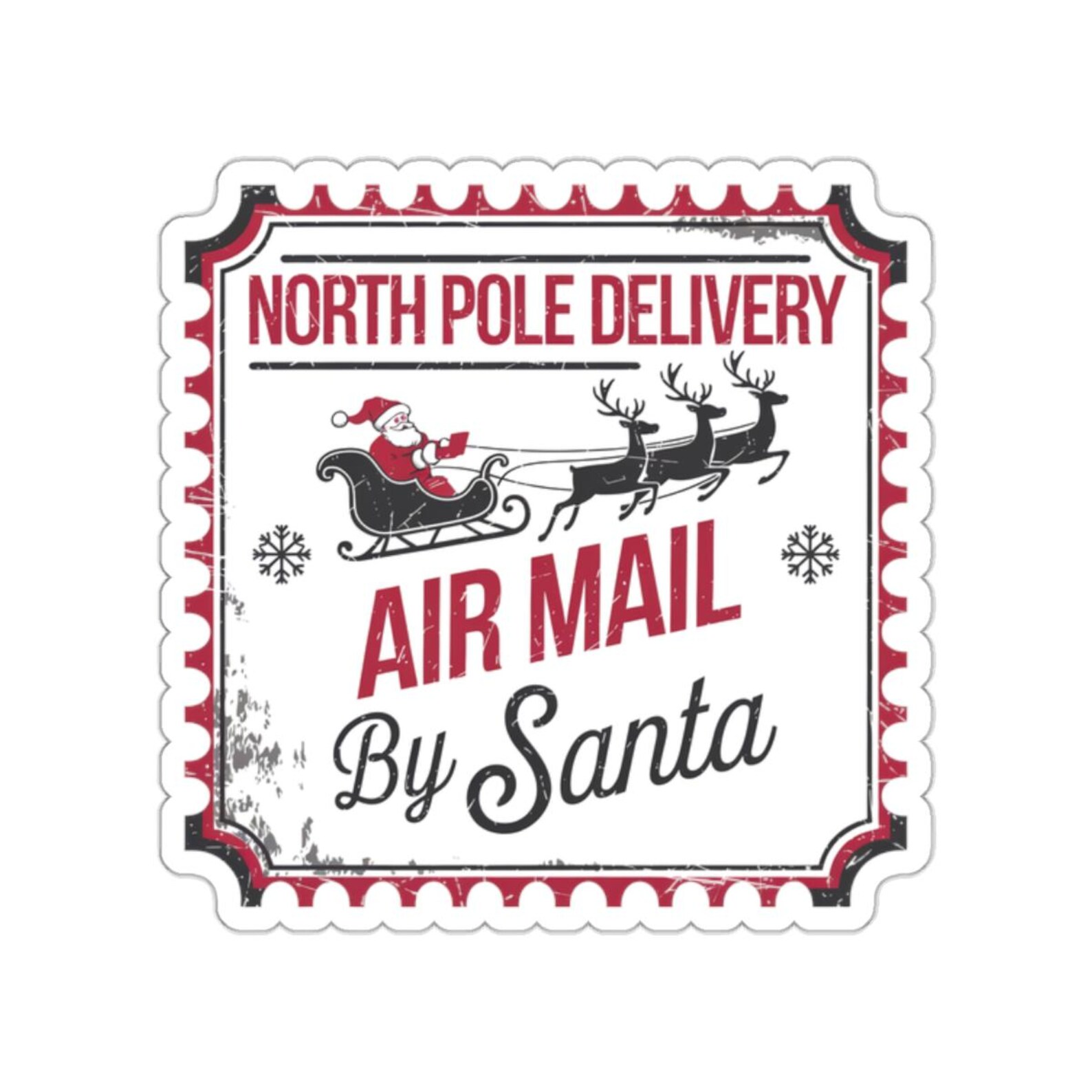 North Pole Delivery Kiss-cut Stickers, Holiday Decor, Christmas Gifts ...
