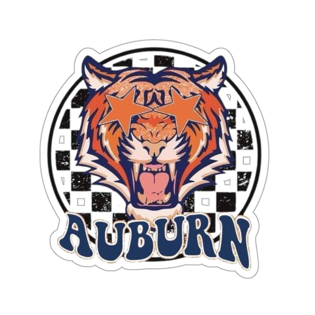 Bold Auburn Tiger Kiss-cut Stickers, Fun Decor, Laptop Stickers, Gift ...