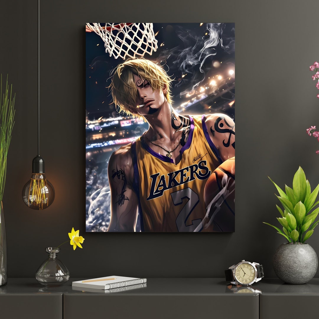 Sanji Anime Lakers Basketball Poster AOT Pokemon, Print, Matte, Art ...