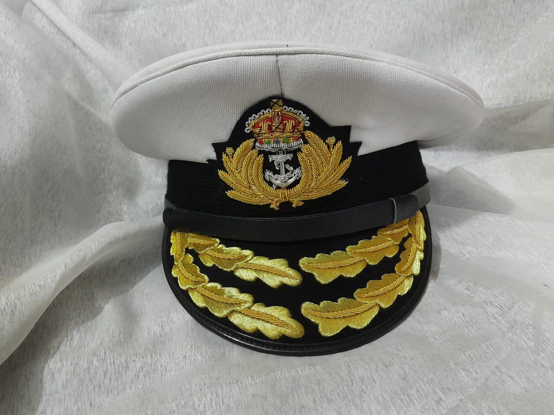 WW2 British Navy White Cap Reproductive - Etsy