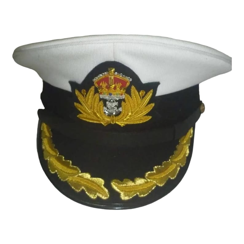 WW2 British Royal Navy White Cap - Etsy
