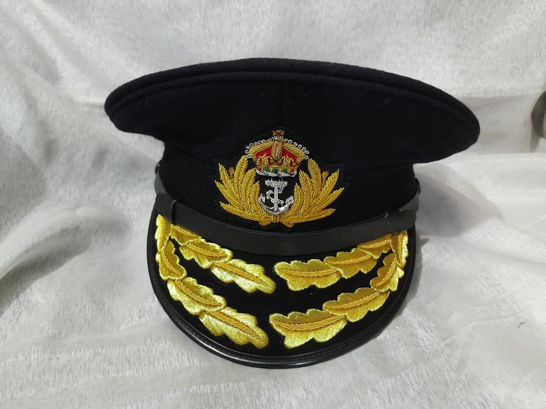 WW2 British Royal Navy Blue Admiral Cap Reproduction - Etsy