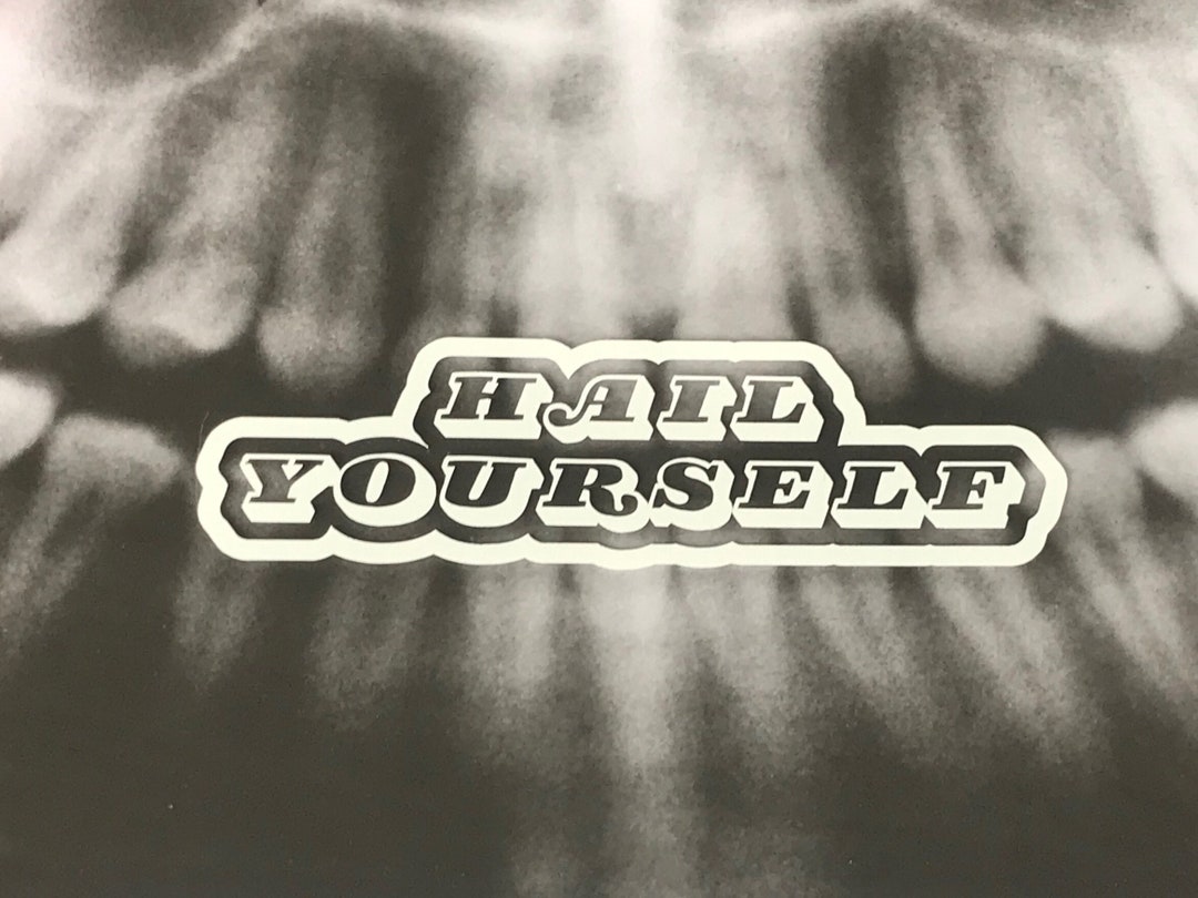 HAIL YOURSELF Decal Sticker // Cut Out & Rounded Edges // Water Bottle ...