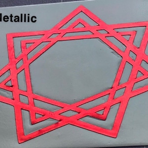DOUBLE HEPTAGRAM Decal Vinyl Sticker //red: Matte, Metallic, or ...