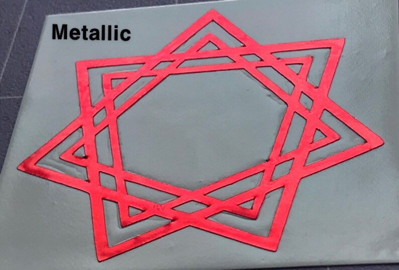 DOUBLE HEPTAGRAM Decal Vinyl Sticker //red: Matte, Metallic, or ...