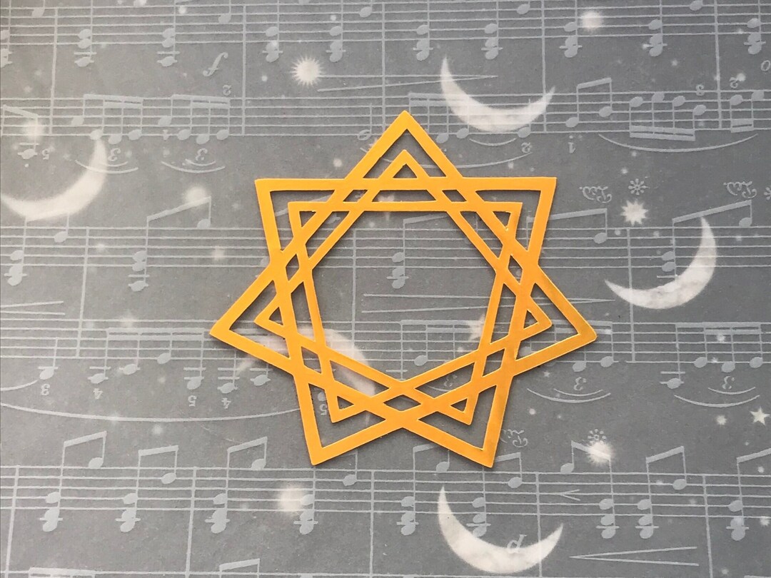 DOUBLE HEPTAGRAM Decal Sticker //gold: Matte, Metallic, or Holographic ...