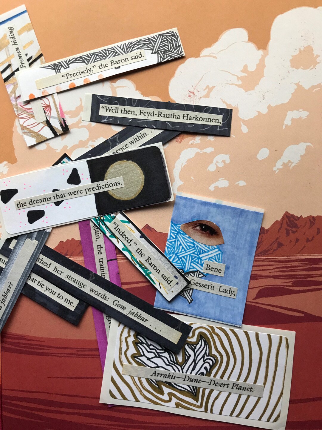 DUNE Sticker Pack Random, Handmade UPCYCLED Word Stickers Reworked ...