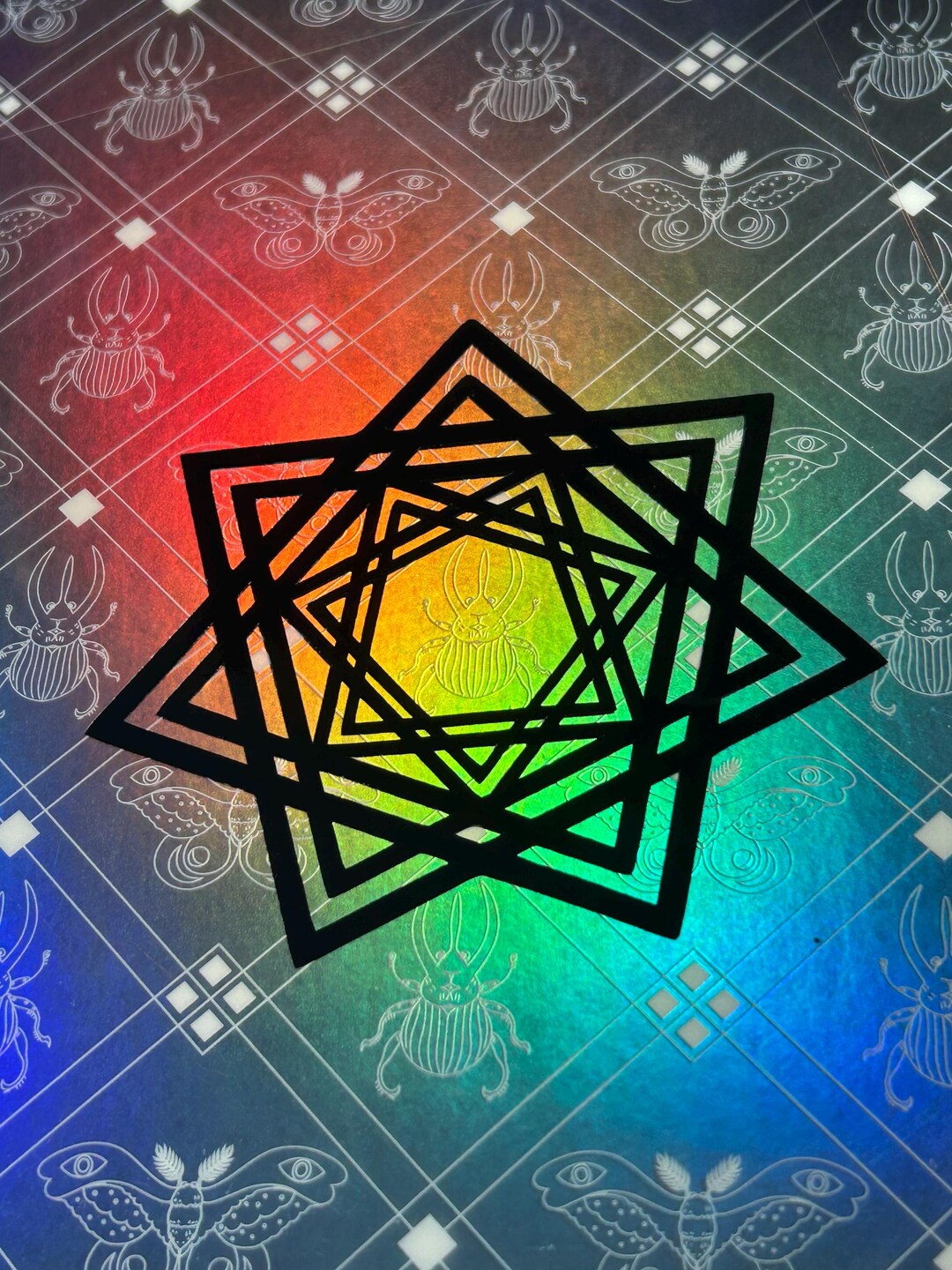 Double Heptagram Within a Double Heptagram Decal Sticker //black Vinyl ...