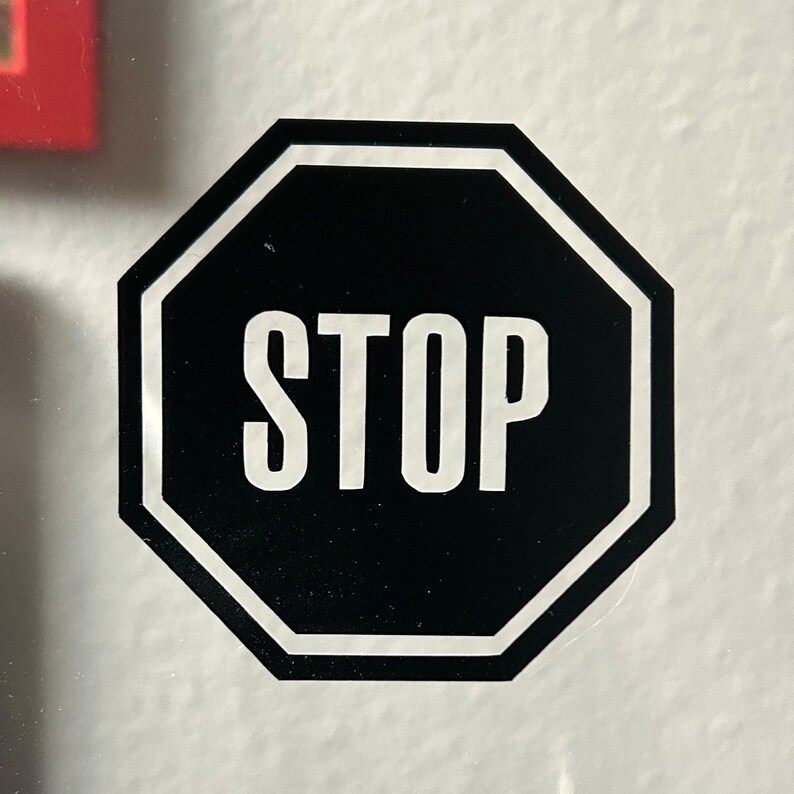 STOP Sign Decal Sticker // Water Bottle Vinyl // Available in Multiple ...