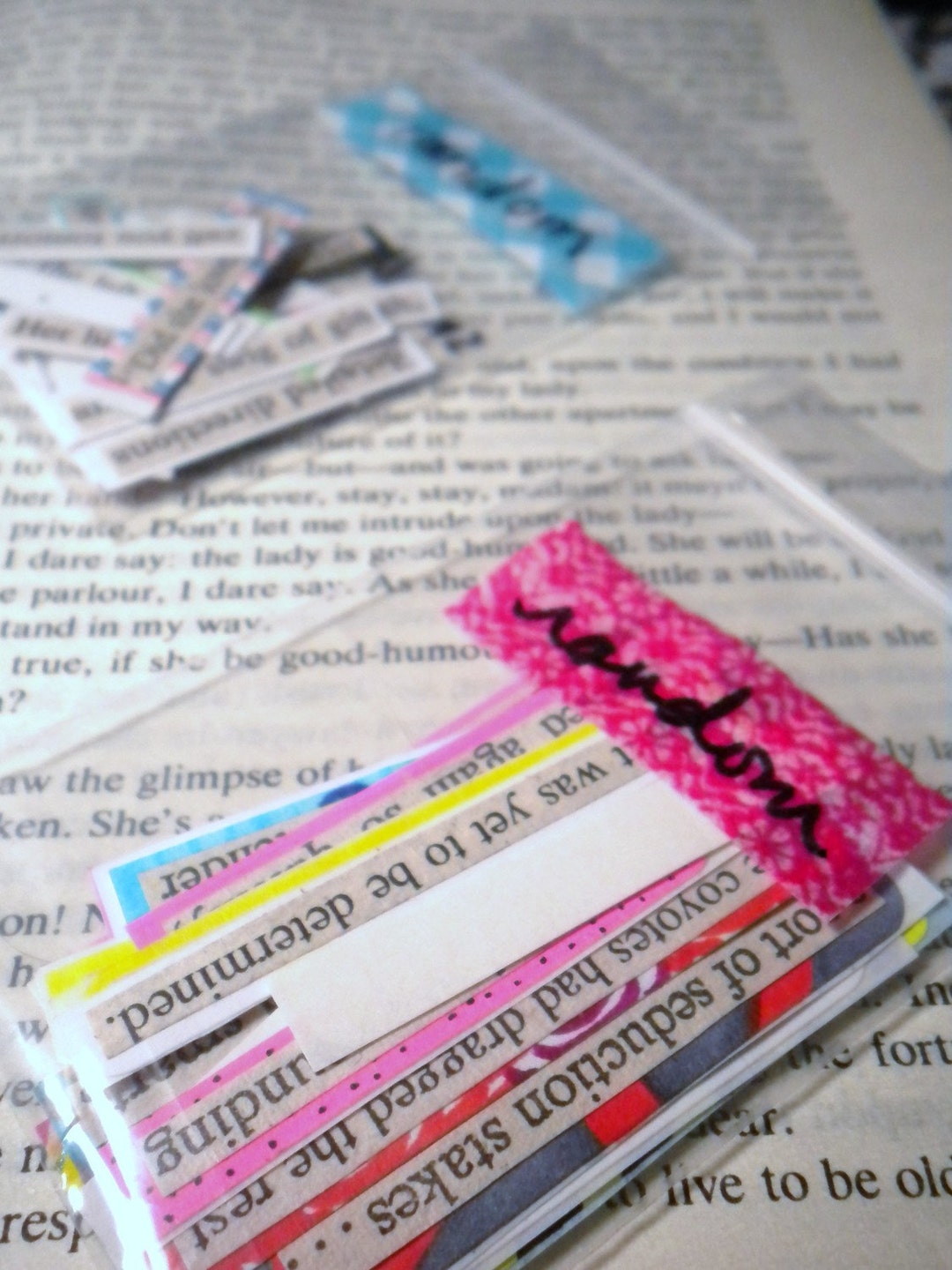 Random Sticker Pack Handmade UPCYCLED Word Stickers Reworked/recycled ...