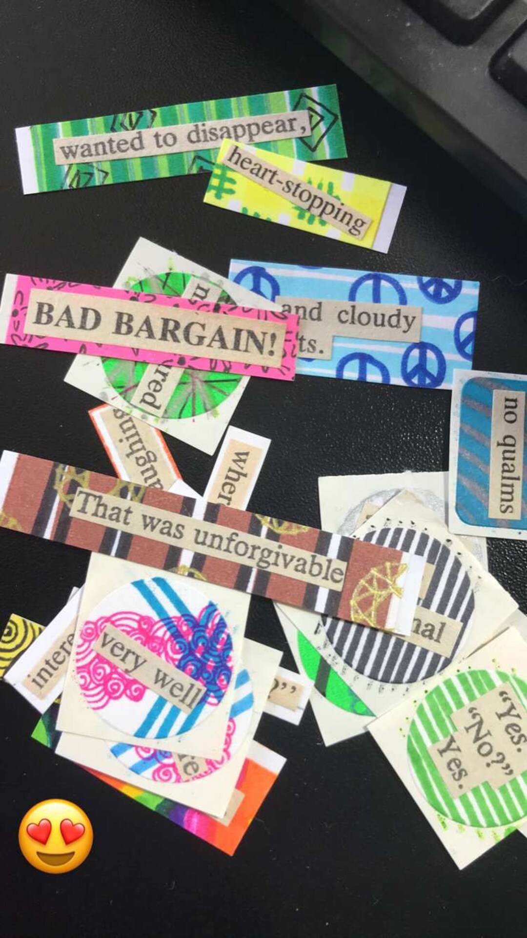 Sticker Pack Random, Handmade UPCYCLED Word Stickers Reworked/recycled ...