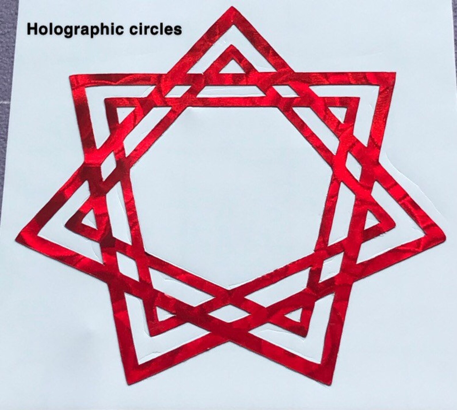 DOUBLE HEPTAGRAM Decal Vinyl Sticker //red: Matte, Metallic, or ...