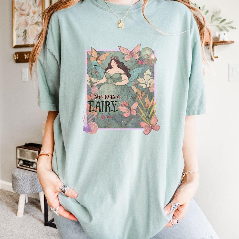 Vintage Plus Size Fairy Shirt, Cute Oversized Shirt, Back to College Tee, College Girl Shirts ...