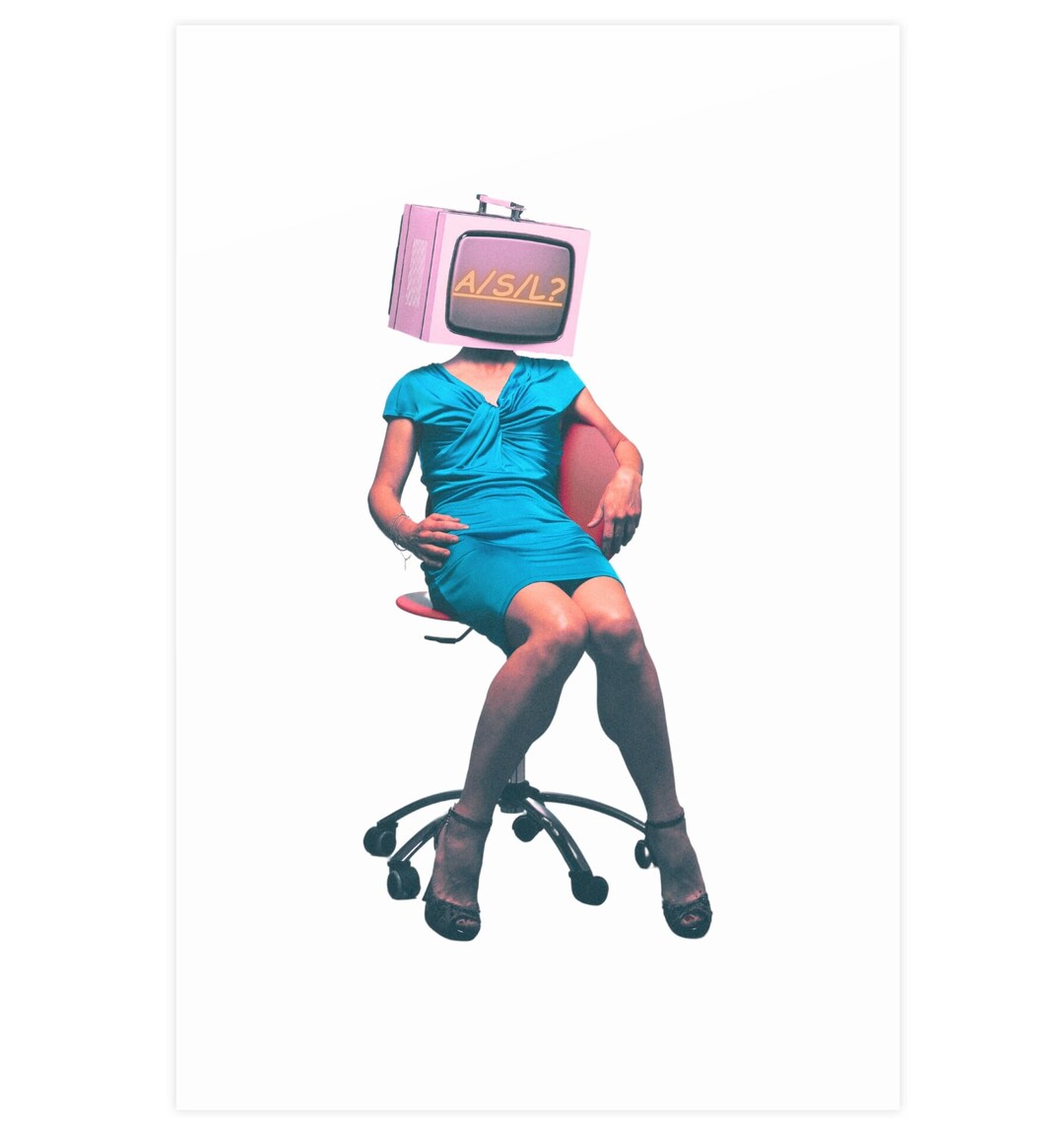 Y2K Vintage Retro ASL Poster, Posters for Millennials, Early Internet ...