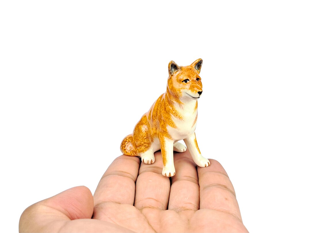 Shiba Inu Figurine – Dog Ornament, Miniature Dog Figure, Pet Memorial ...