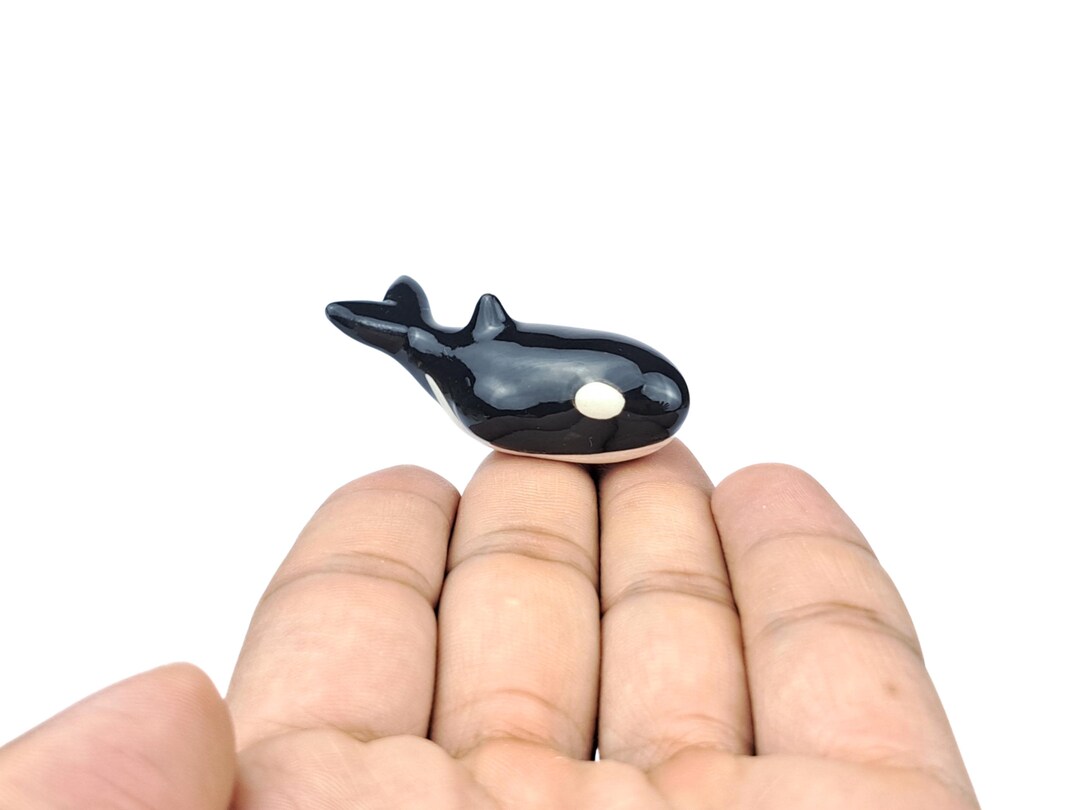 Adorable Orca Ceramic Doll | Killer Whale Figurine, Orca Figurine ...